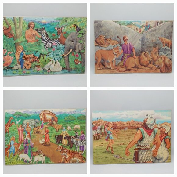 Unbranded | Kitchen | Bible Placemats Set Of 4 Vinyl Noah Eden Daniel ...